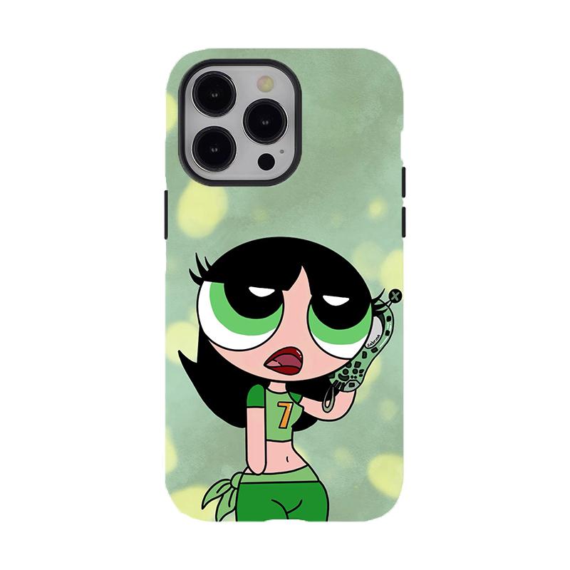 Vibrant Powerpuff Girls Phone Case,Cute Phone Case,green Phone Case ...