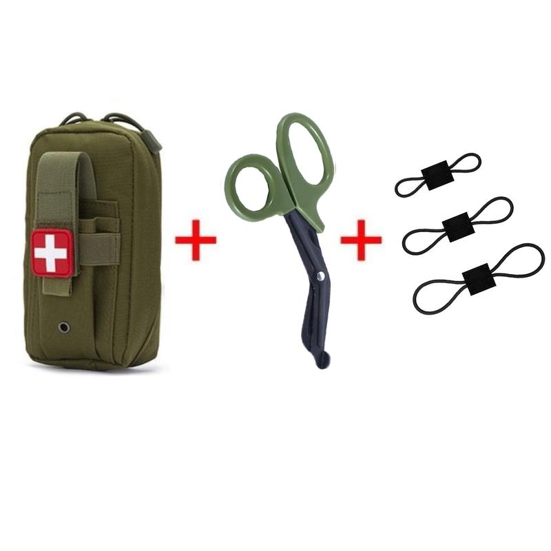 Tactical MOLLE Medical Pouch, Rip-Away EMT First Aid Pouch IFAK Trauma ...