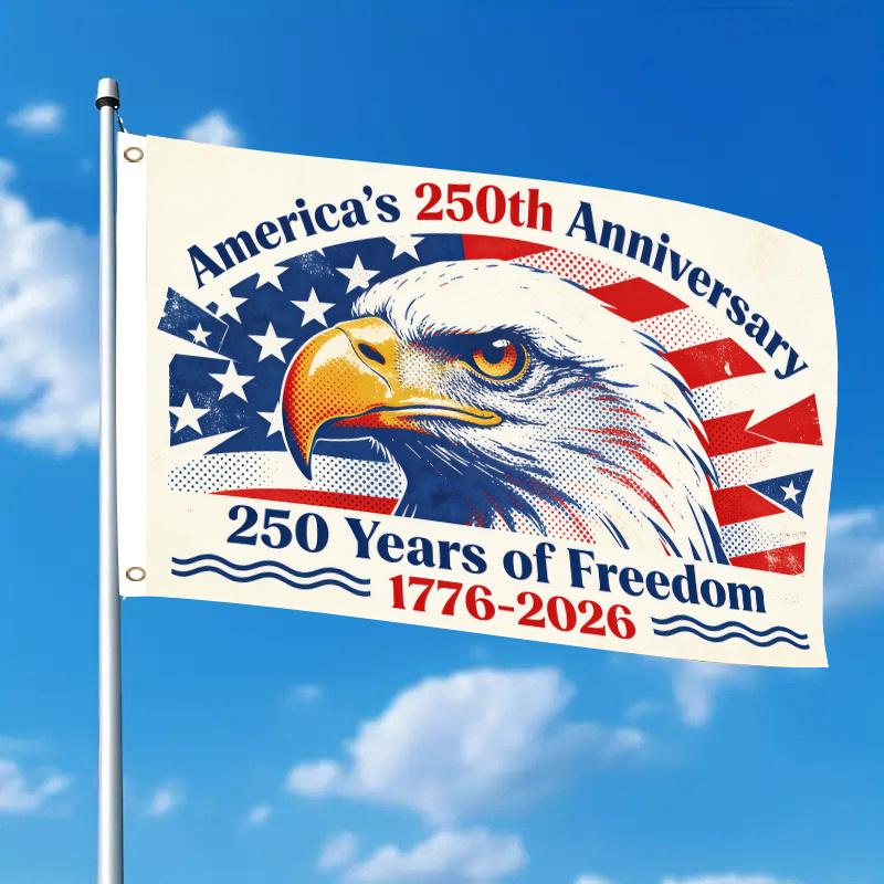 1pc America's 250Th Anniversary Bald Eagle American Flag Single-Sided ...