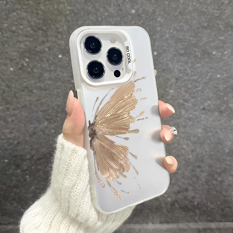 White Color Silvery Phone Case Suitable for iPhone 17 Promax 16 15 14 13 12 11 Choice for Shock ...