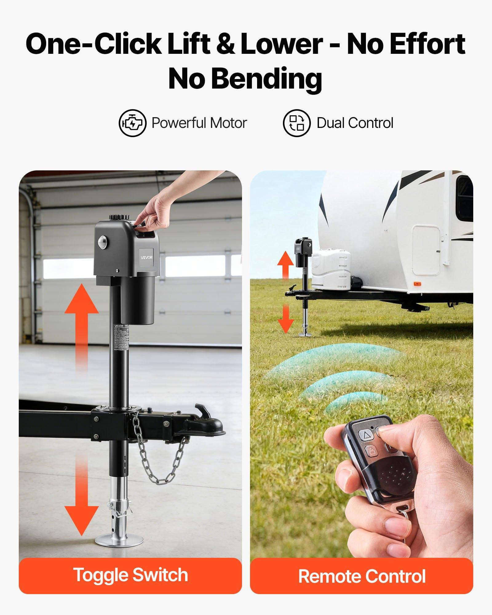 Summervibes VEVOR Electric Trailer Jack, 7500 lbs Capacity, Electric ...
