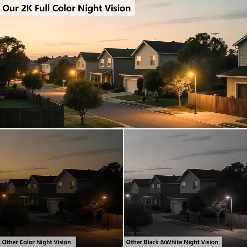 Window Camera, 2K 2.4G WIFI Indoor Cameras for with Starlight Night Vision, AI Detection, 911 ...