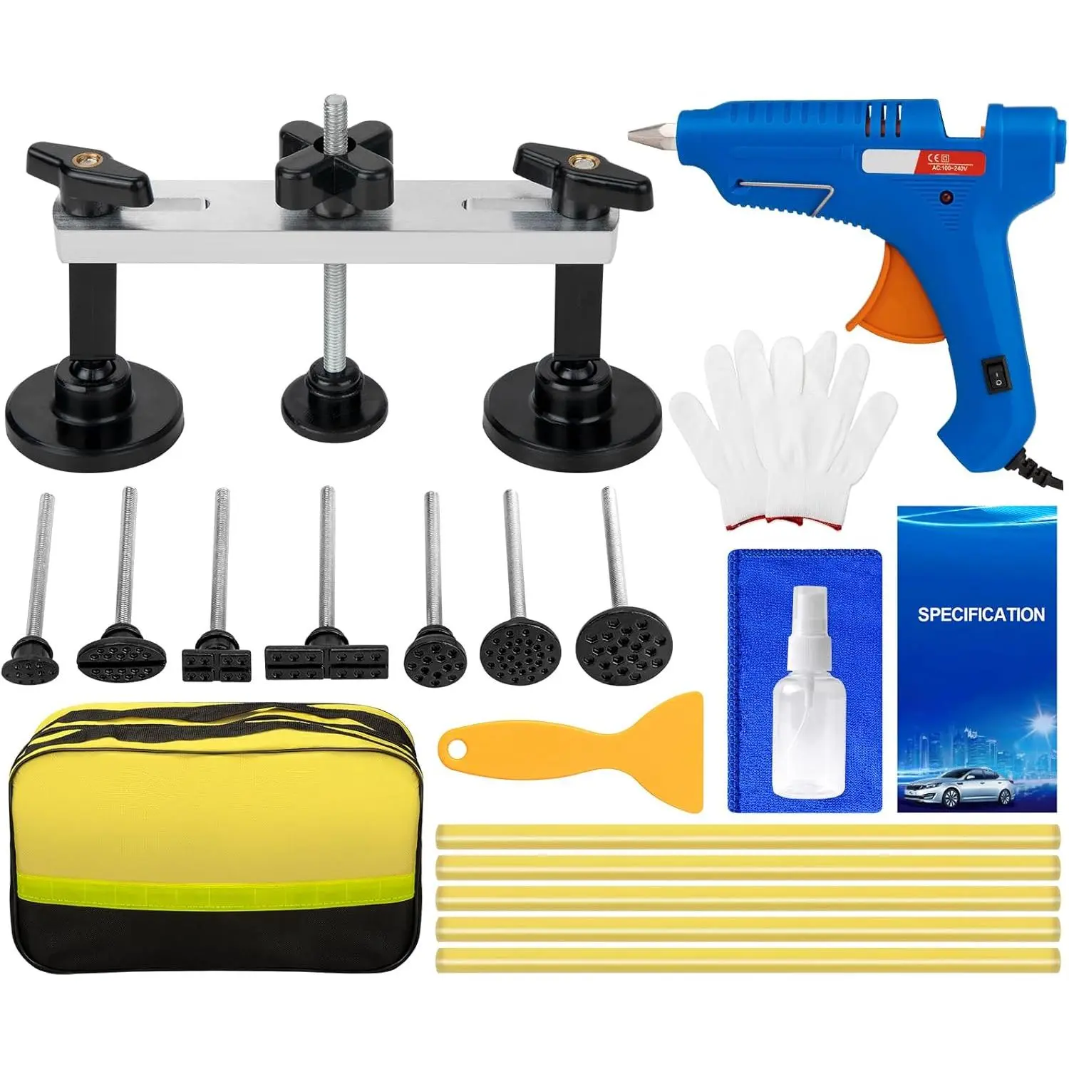 Car Dent Kit, 21 PCS Paintless Dent Removal Kit, Car Dent Repair Kit ...
