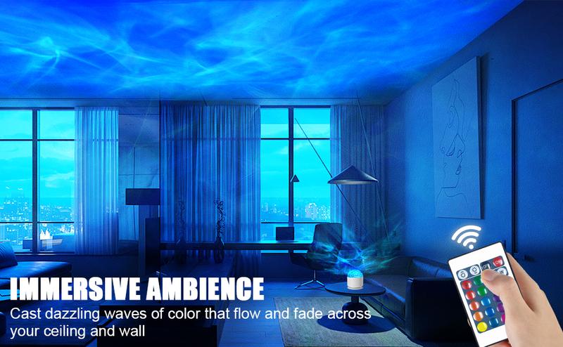 Luminorth Ocean Wave Projector Light 16 Colors 30 Modes Northern Lights ...