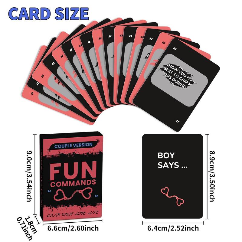 Fun Commands Card Game, 46 Couple Cards, Interactive Leisure and ...