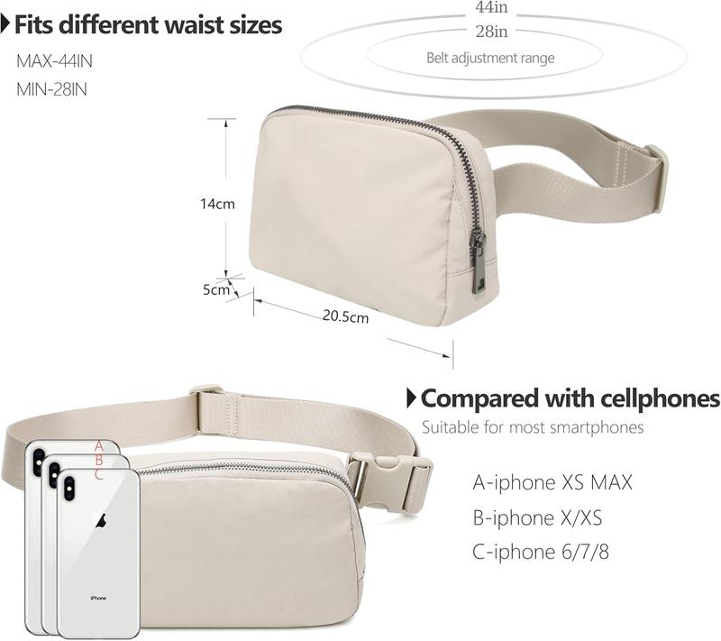 Fanny Belt Bag Pack Crossbody Bags Bum Bag for Running Hiking Travel ...