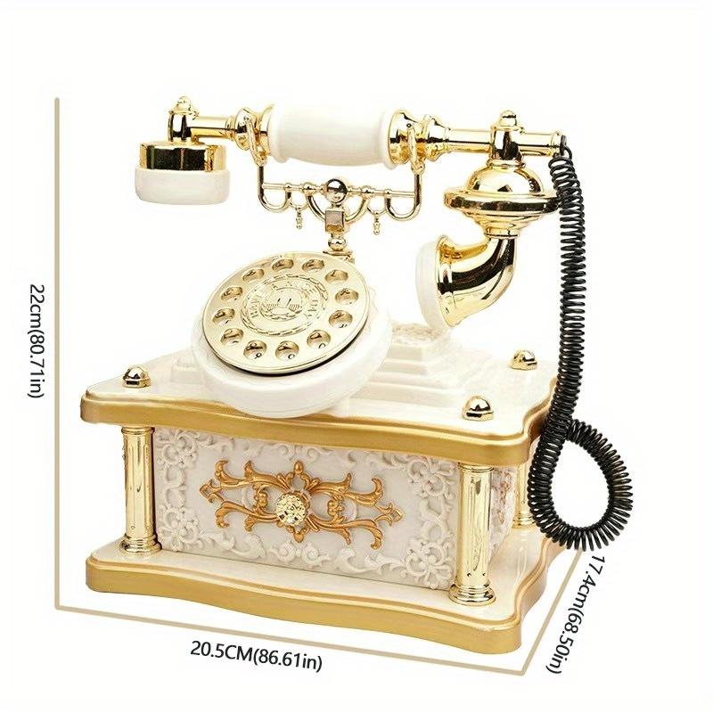 Vintage vintage telephone recorder, high-end rotating music box, eight ...