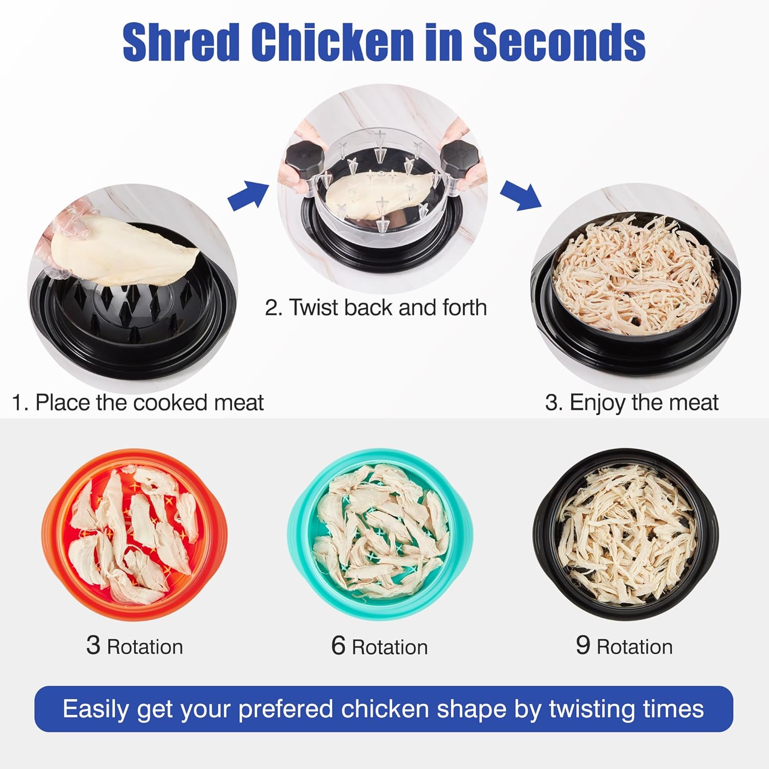 Chicken Shredder Tool Twist: 2025 Pro -Grade Visible Meat Shredder with ...