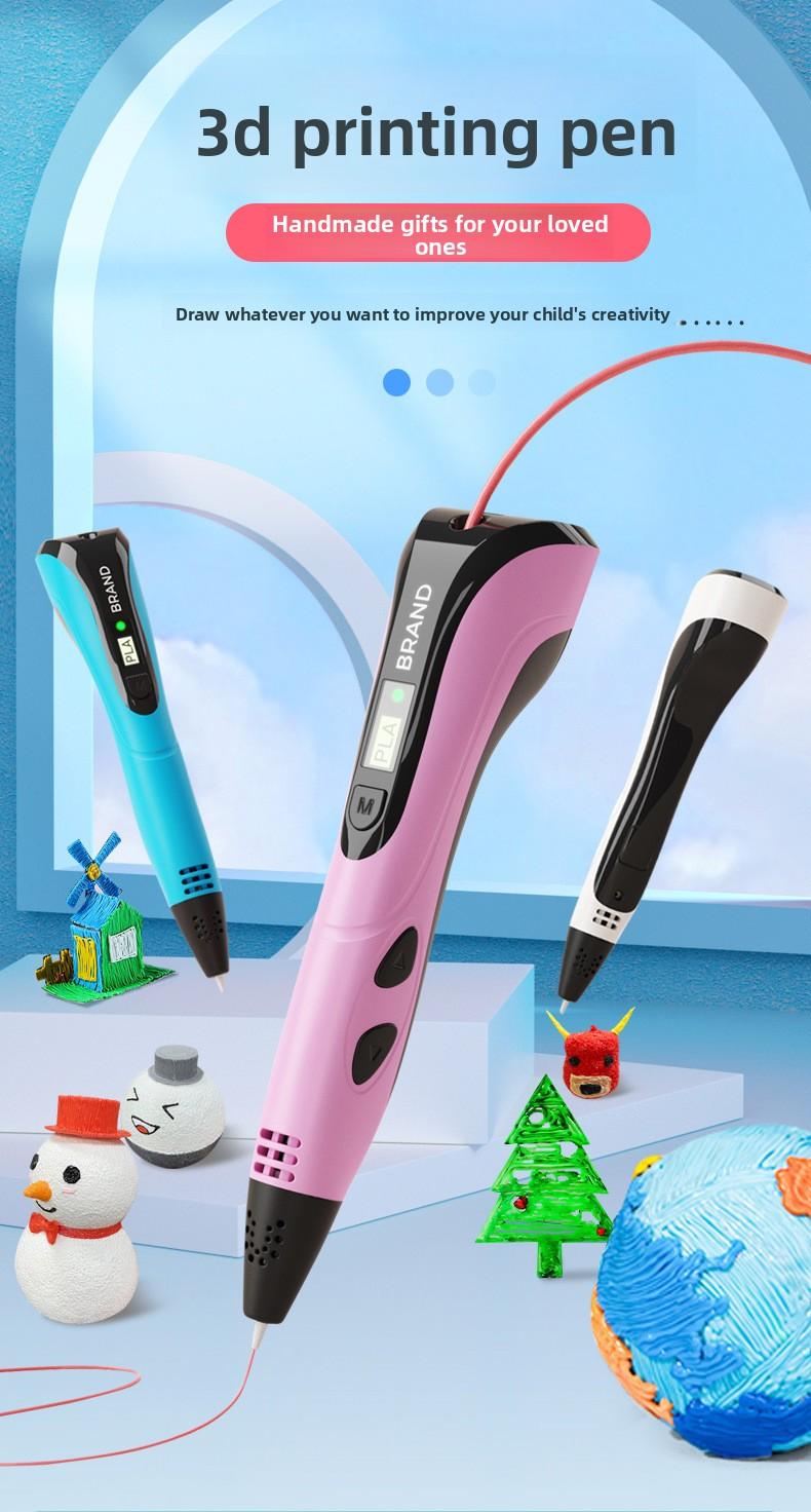 3D Printing Pen with Display Screen, Includes 3D Printer, 3 Beginner ...