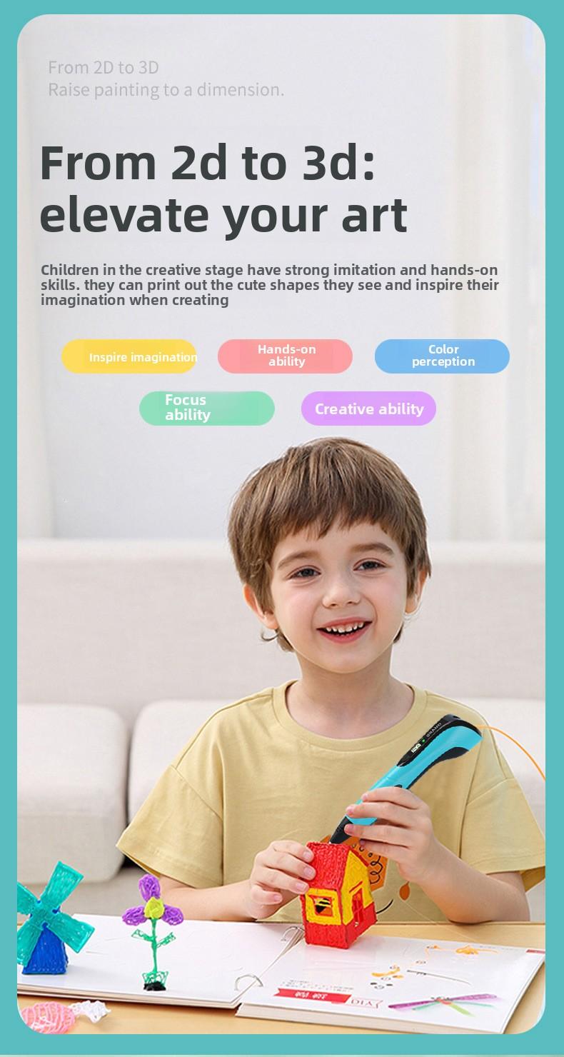 3D Printing Pen with Display Screen, Includes 3D Printer, 3 Beginner ...