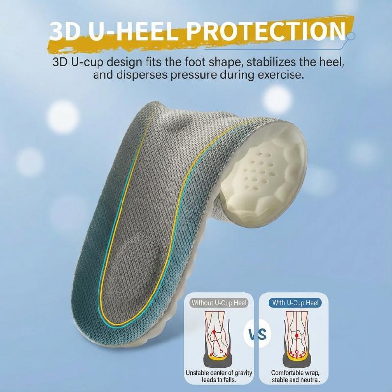 4D Shoe Cloud Insoles for Men Women, Soft Memory Foam Orthotic Shoe ...