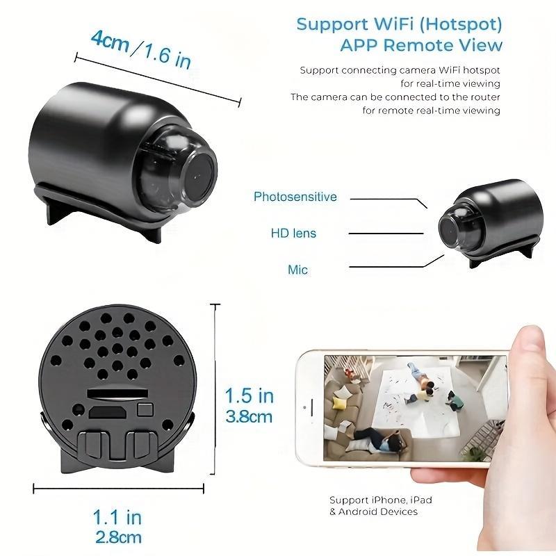 4pcs Mini Indoor Monitoring Device with Motion Detection, Night Vision ...