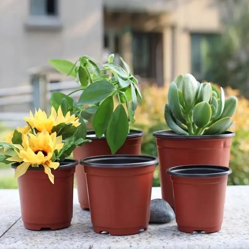 Seedling Pot, Sturdy Plastic Pot, 50pcs Flower Pot with Drainage Hole ...