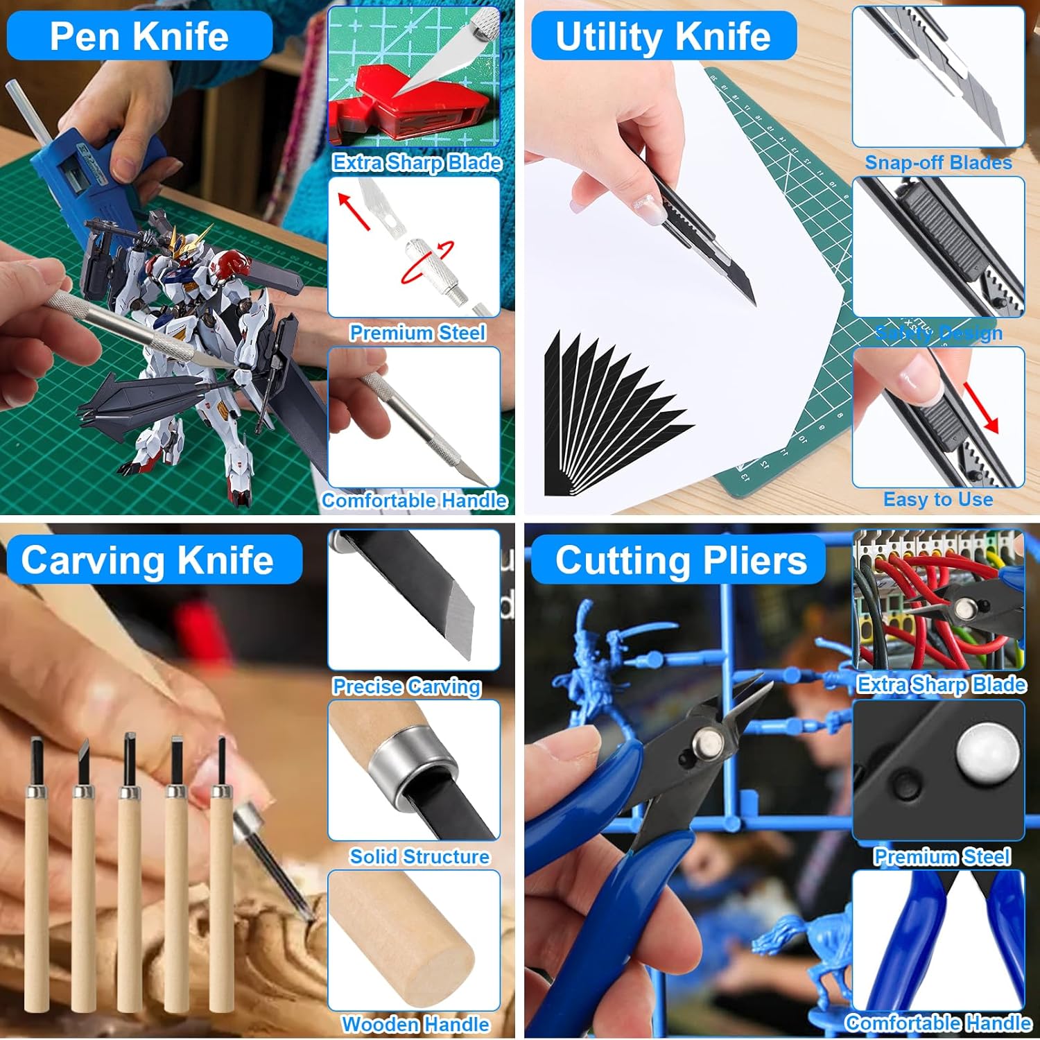 Gundam Tool Kit, 192 count Professional Model Tool Kit for Gundam ...
