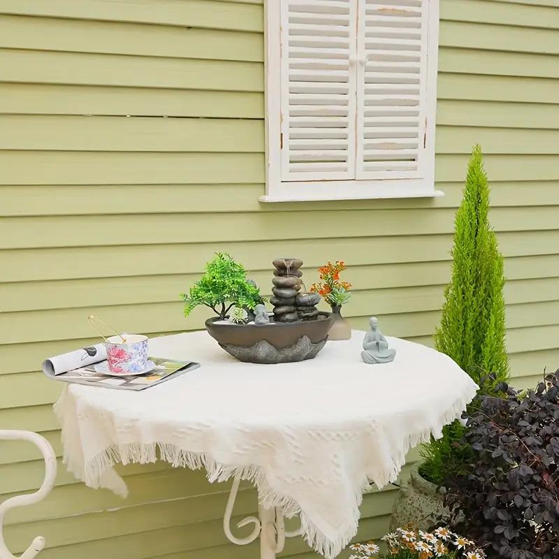Tankana Zen Pebble Indoor/Outdoor Tabletop Fountain 8.9 Inches Tall ...
