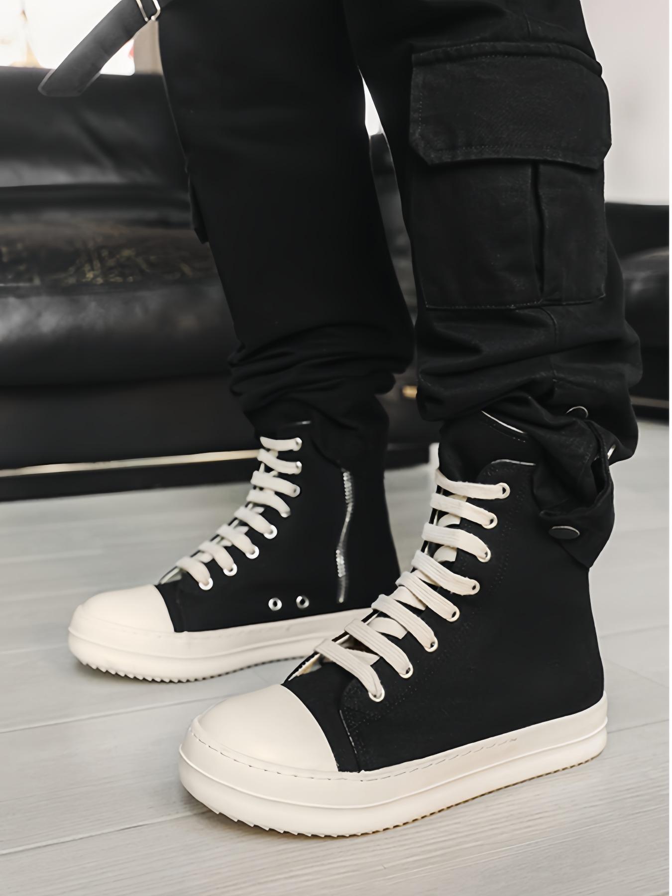 Fashionable High-Top Outdoor Hiking Shoes with Side Zipper, Soft Hiking ...