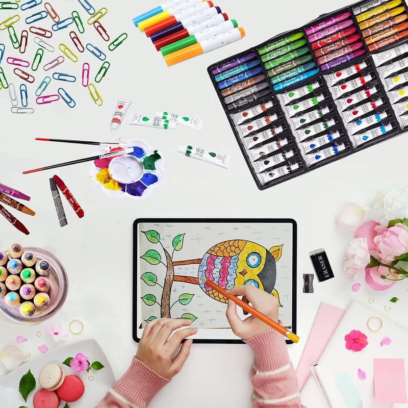 Art Sets, 139 Pack Painting Drawing Art Supplies Kit with 2 Sketch Pads ...