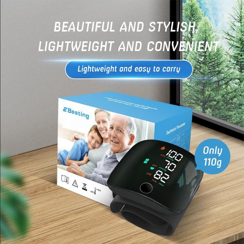 New voice broadcast touch screen wrist sphygmomanometer rechargeable ...