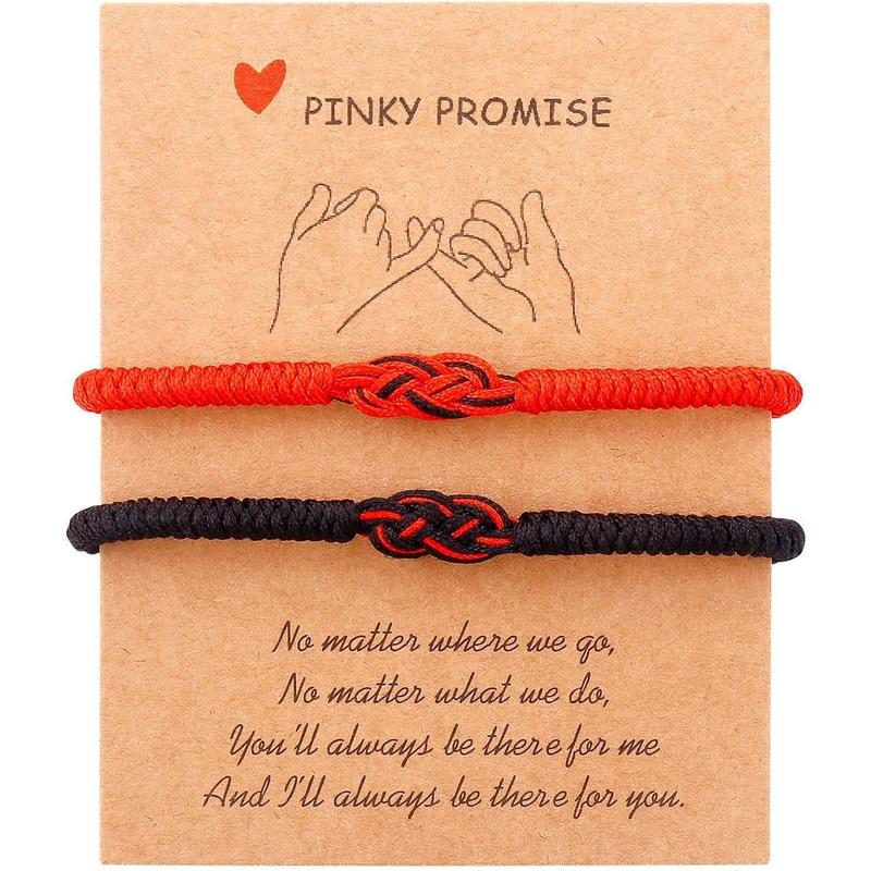 Matching Couple Bracelets for Men Women Red Black Mix Infinity Love ...