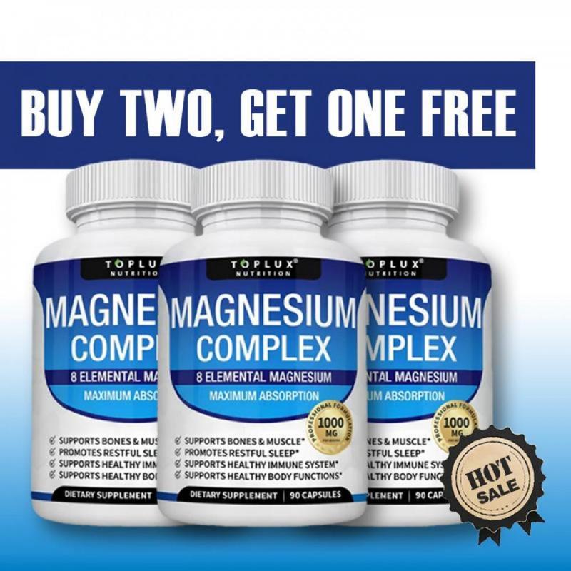 3 Bottles /2 Bottles Toplux Nutrition Magnesium Complex (8 Elemental ...
