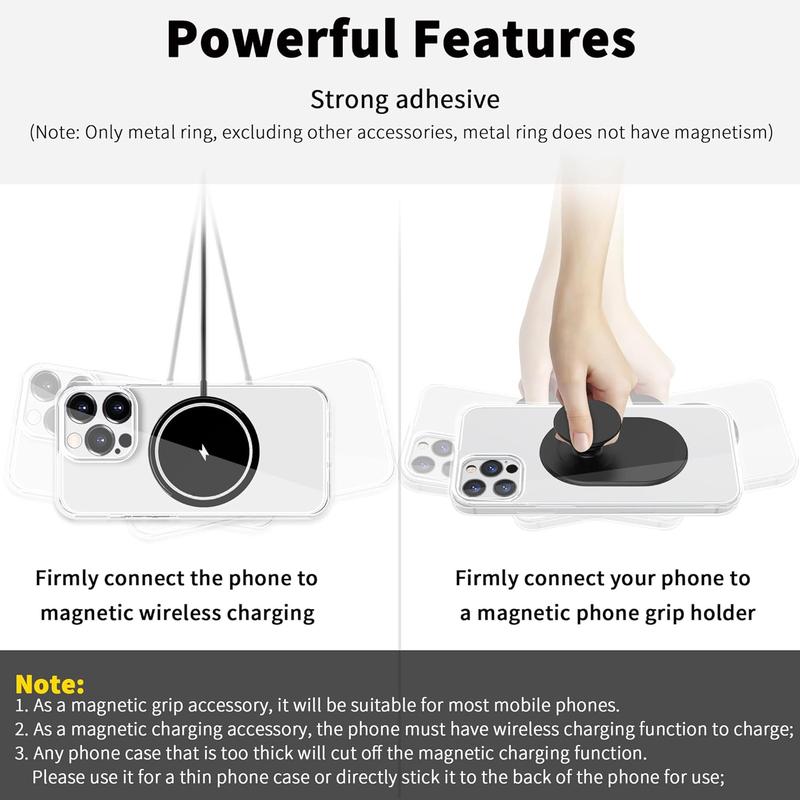 2 count Metal Ring Sticker for Pop Socket Grip, Adapter Adhesive for ...