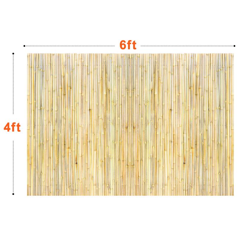 Natural Curled Bamboo Fence Bamboo Board 4/6 Feet Height x 6/8 Feet ...