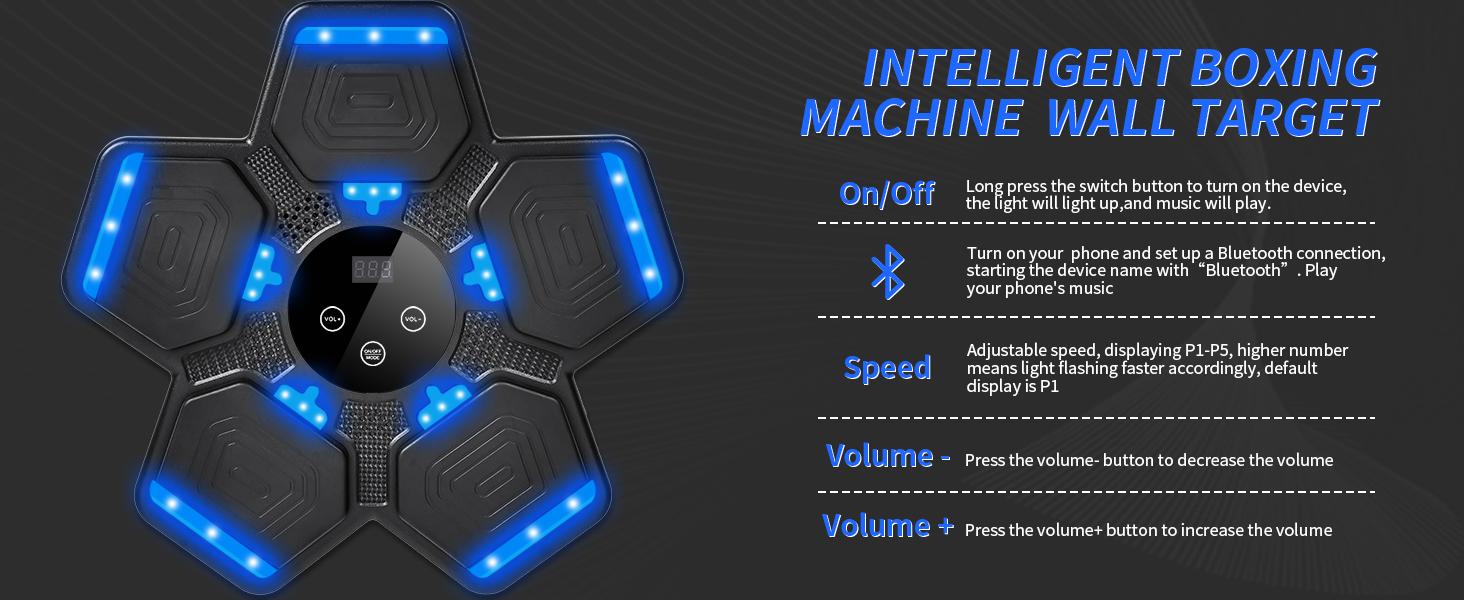 Music Boxing Machine for Adults and Kids, Smart Bluetooth Boxing ...