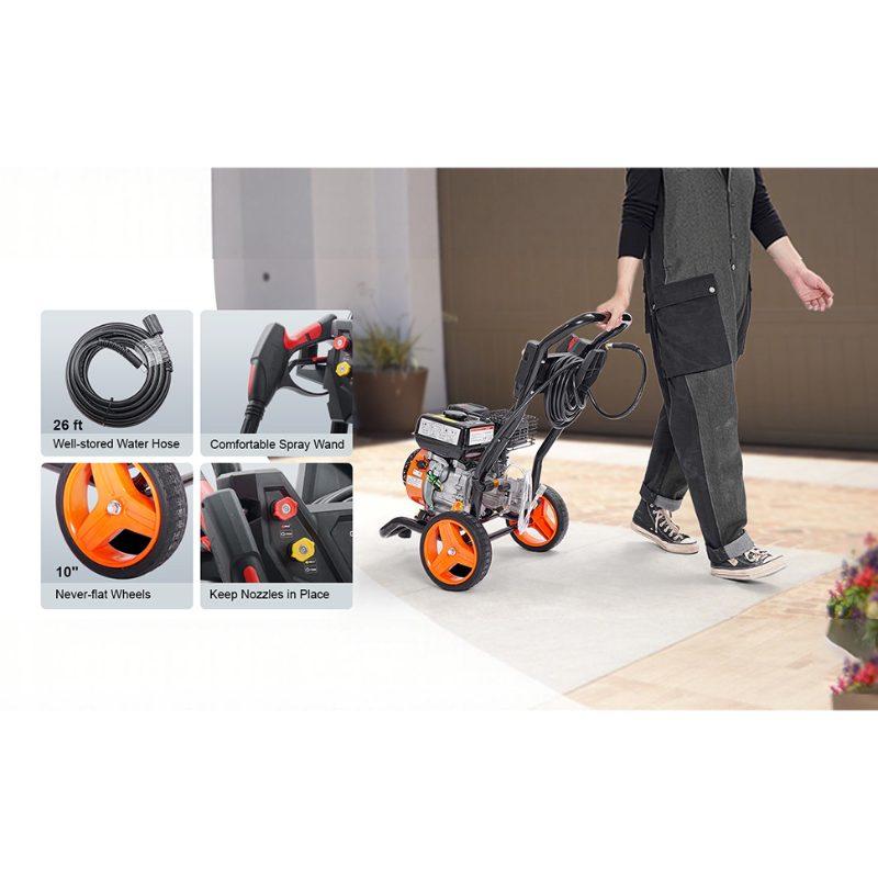 VEVOR Gas Pressure Washer, 3400 PSI 2.6 GPM, Gas Powered Pressure ...