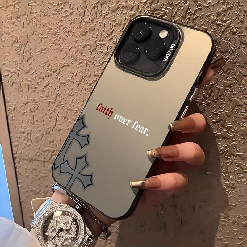 Vitality Black Cross TPU Pattern Case for iPhone 16 15 14 Pro Max 13 12 ...