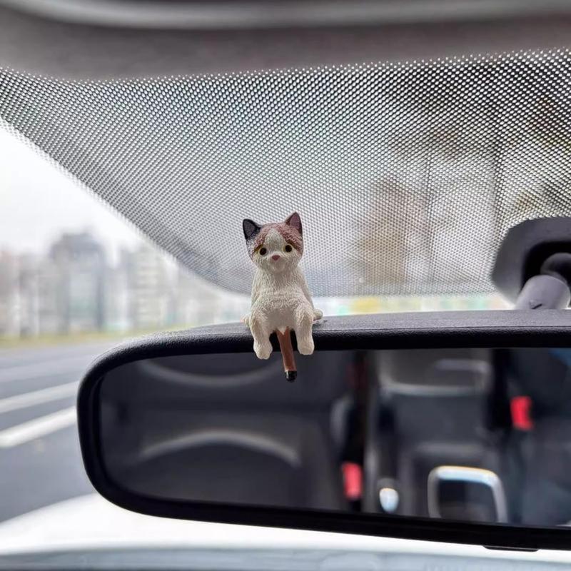 Cute Cat Car Monitors &Desk Figurines Adorable Decorations for Computer ...