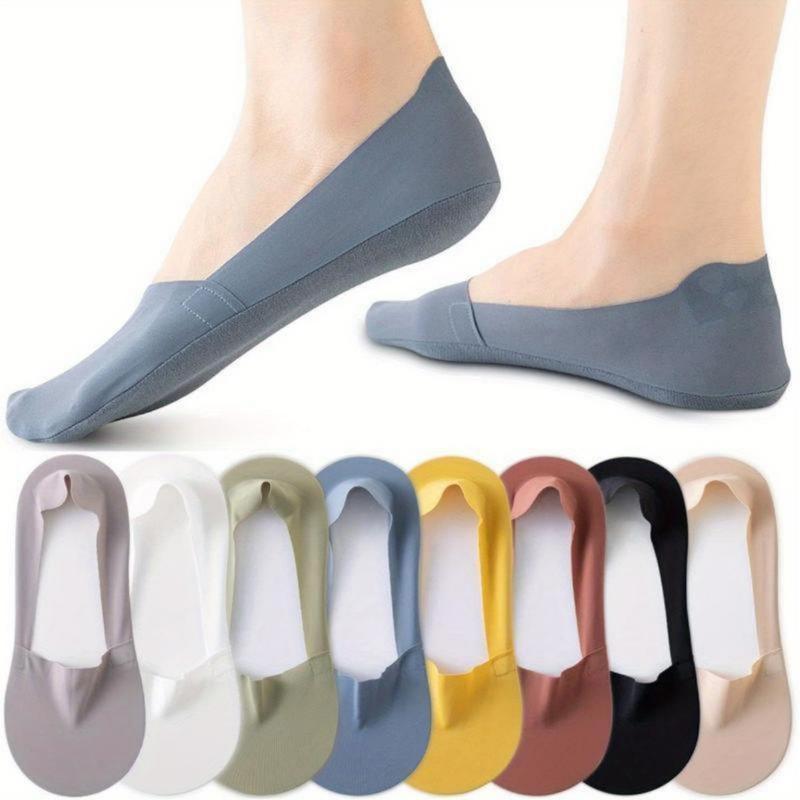 5-8 Pairs Low Cut No Show Socks for Women - Invisible, Non Slip ...