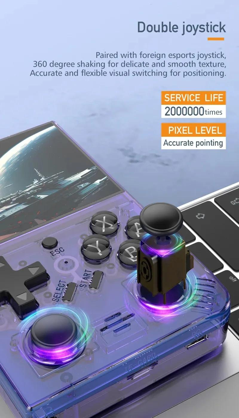 Retro R35 Plus Video Game Console 3.5 Inch Ips Screen Linux System Mini ...