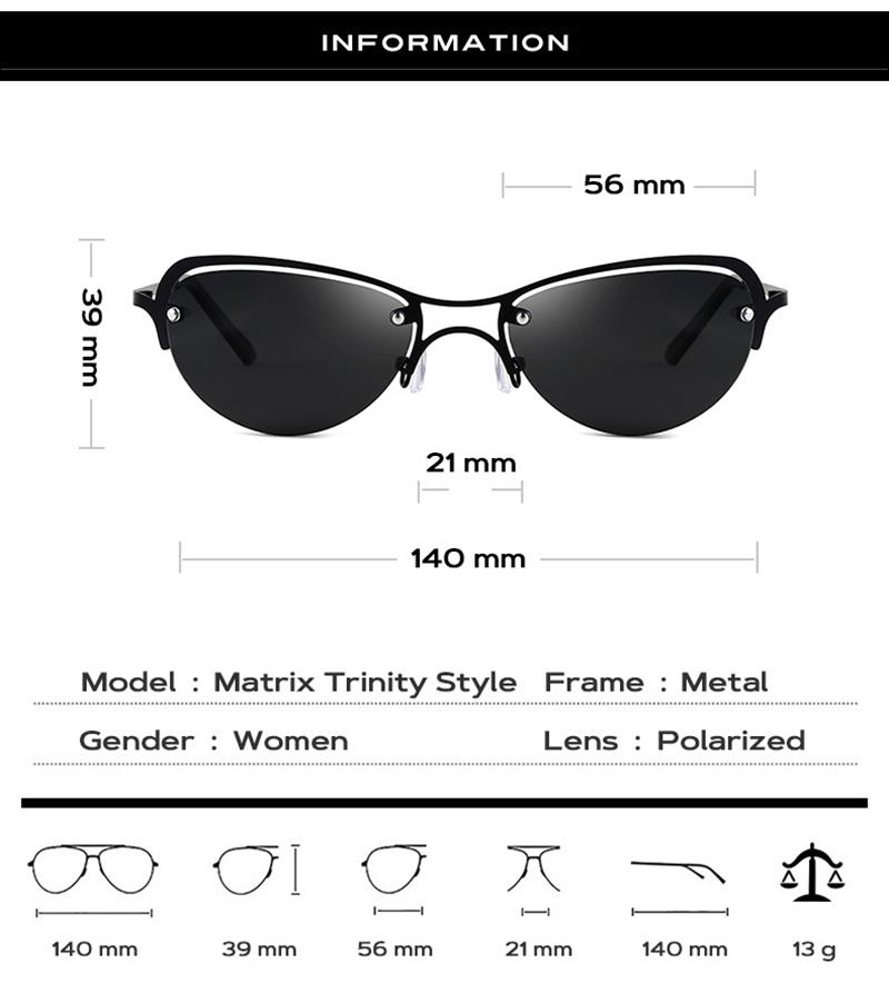Movie The Matrix Trinity Cosplay Glasses Unisex Eyewear Frameless ...