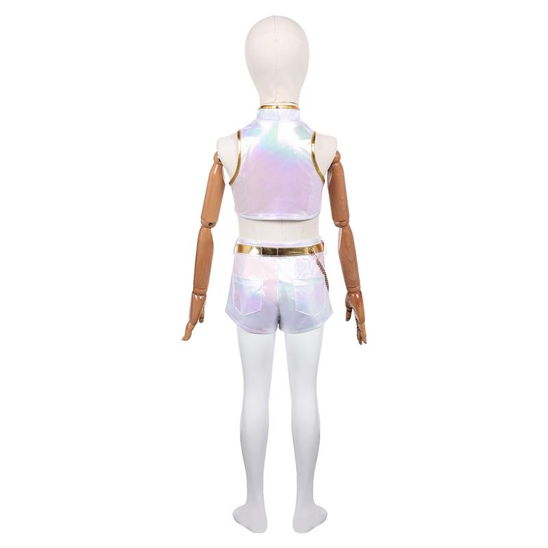 Disguise Kids Demon Hunter of KPop Rumi White Costume Girls Halloween ...