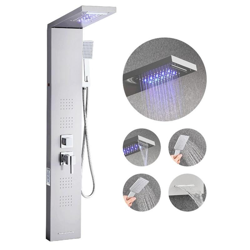 VEVOR Shower Panel Tower System with Rainfall Shower Head, 53 in ...