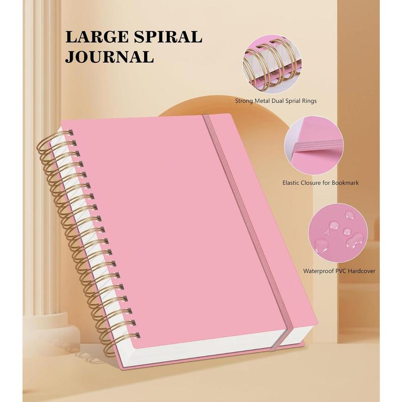 Pink Spiral Notebook Journal College Ruled 8.5''x 11'', 360 Pages Lined ...
