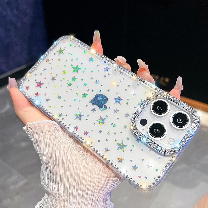 Luxury Laser Stars Rhinestone Bumper Phone Case For iPhone 17 Ip17 Air ...