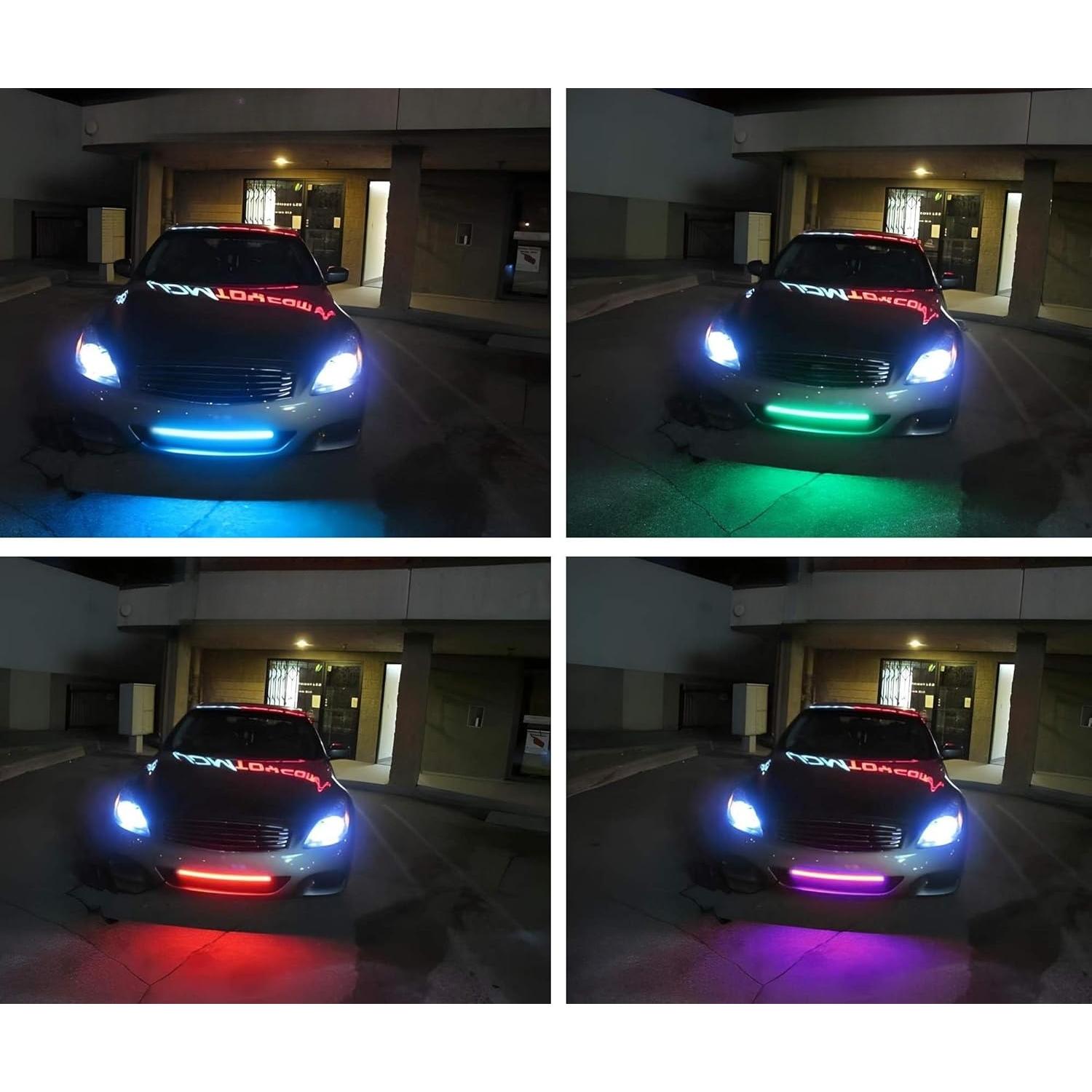 20 inches 48-LED RGB LED Knight Rider Scanner Lighting Bar Compatible ...