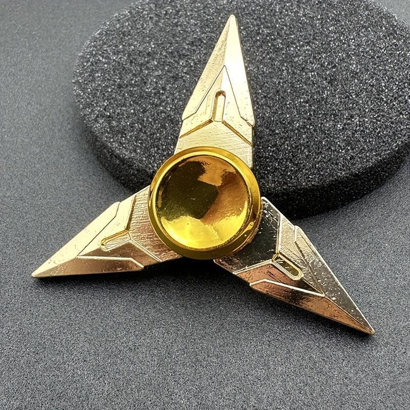 1pc Premium Zinc Alloy Fidget Spinner, Golden fingertip gyroscope, and ...