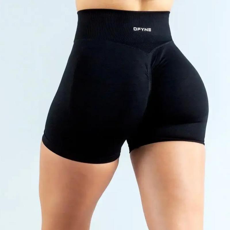 DFYNE Impact 4.5'' Midnight Black Workout Shorts for Women Seamless ...
