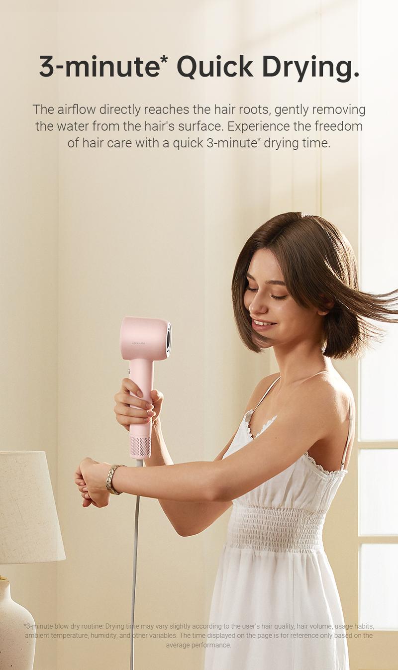 DREAME Gleam Hair Dryer with Diffuser, Blow Dryer with 0.73 lbs ...