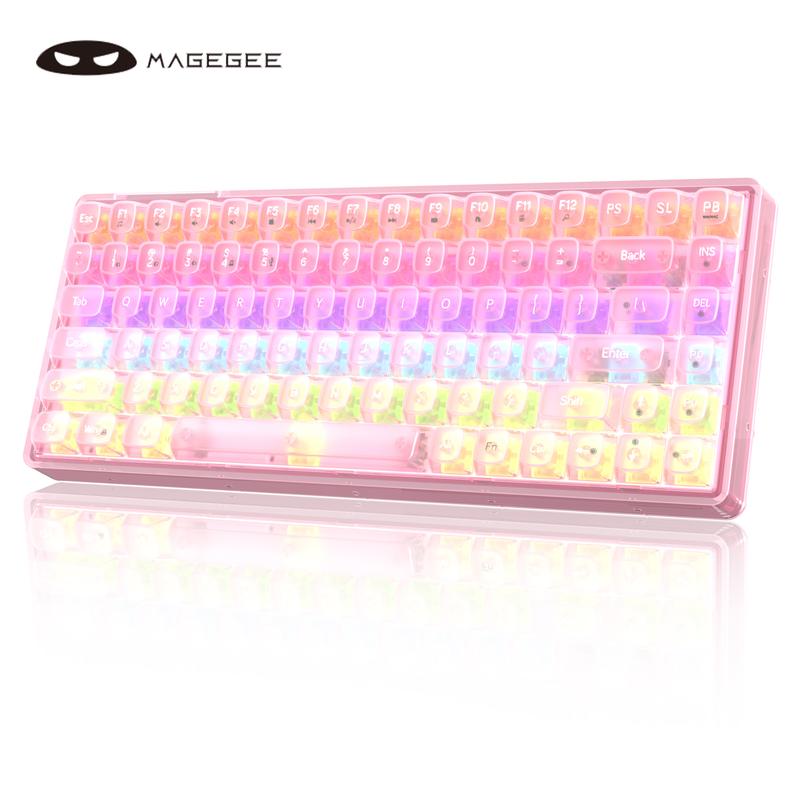 MageGee Light84 mechanical gaming keyboard keycap RGB Gasket structure ...