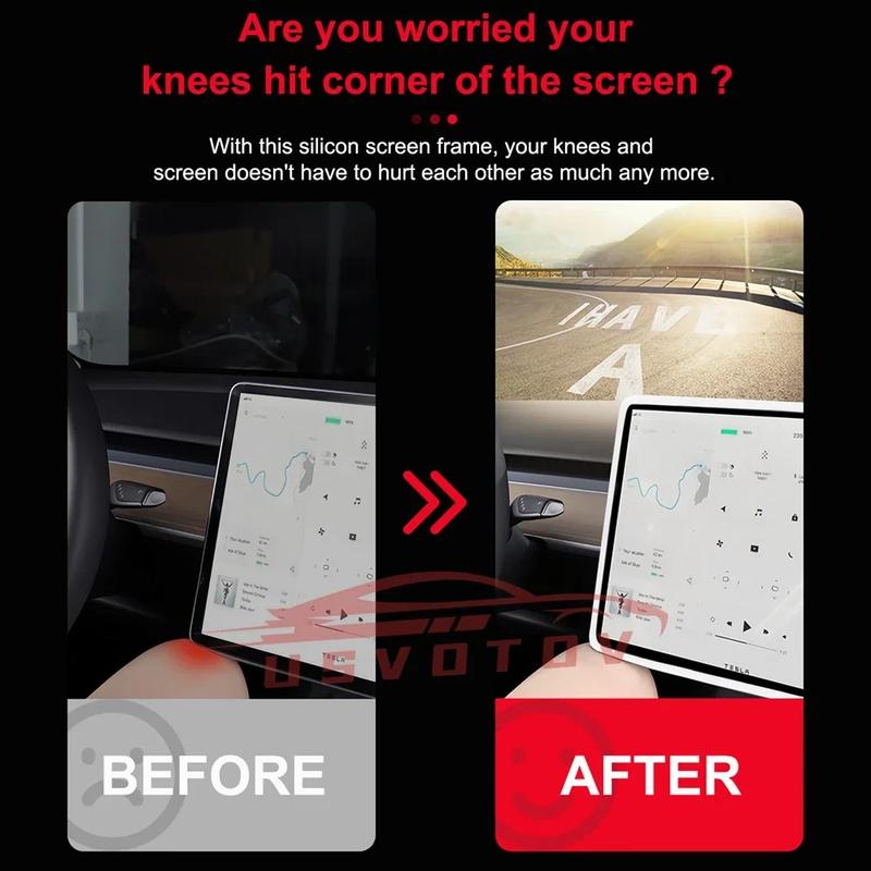 For Tesla Model 3/Y Juniper 2025 Silicone Protective Frame Edge Cover ...